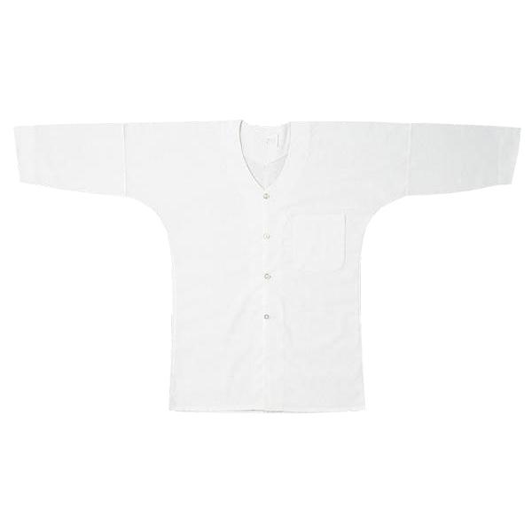 胸外ポケット付き・白無地　鯉口シャツの品質：綿１００％（天竺）白無地の鯉口シャツは祭りの定番です。白色の商品は、品質の違いや、ロットの違いにより生地の色が多少異なります。セットでご購入されても、色が合わない事がございますので、予めご了承の上...