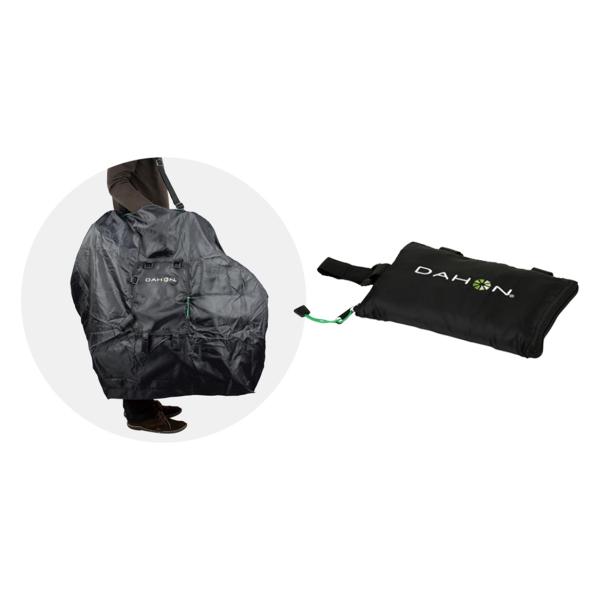 JRグループをはじめ多くの大手鉄道会社対応の輪行袋。16インチモデル対応（K9X用）、Compact Size：W230 × H140 × D50mm、ショルダーベルト付き輪行（公共交通機関への持ち込み）や屋内での保管に便利な専用輪行袋。車...