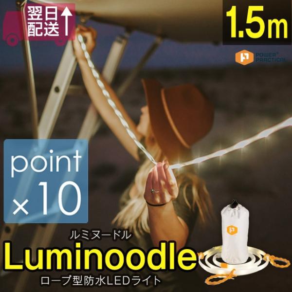 LEDライト luminoodle ロープ型ライト キャンプやフェスなどアウトドアからインテリアライトとして幅広く使える防水LEDライト