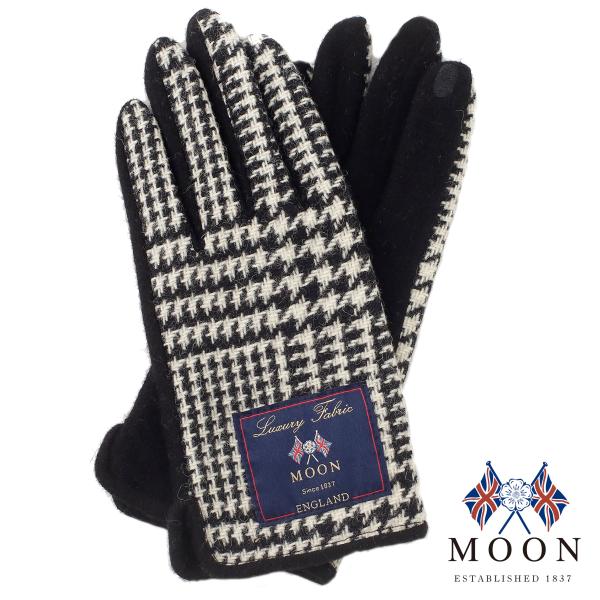 メンズ・フリーサイズ全長：24.5ｃｍ甲幅：10ｃｍ 袖口幅：10.5ｃｍ素材：甲部分：MOON(ムーン)生地 ウール100％手の平部分：ウール80％ナイロン20％　※スマホ対応刺繍入り原産国：中国