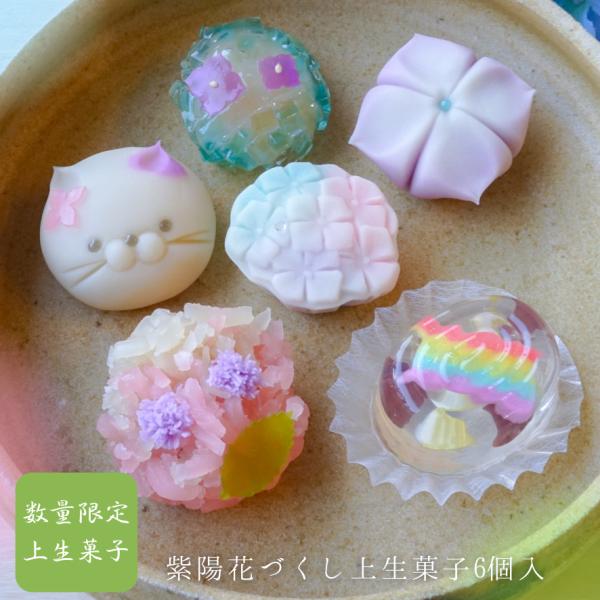 【発売日：2026年05月15日】【雨の多い梅雨の季節、紫陽花づくしな和菓子はいかがですか？】梅雨時期にぴったりな「紫陽花」をモチーフにした涼やかな上生菓子をお作りいたしました。生菓子は多すぎず、少なすぎない個数なので、ご自宅用はもちろん、...