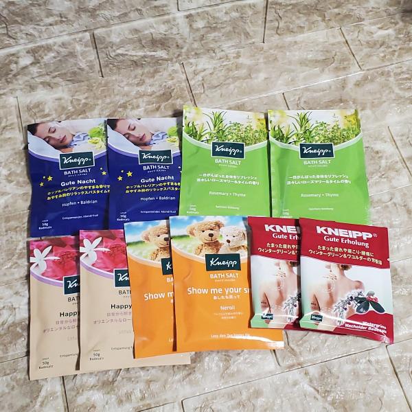 クナイプ グーテナハト ホップ&amp;バレリアン 50gハッピーフォーミー 50gグーテエアホールング　40gネロリの香り 50gローズマリー＆タイム 50g各2袋合計 10包セット個包装なので、お試し用だけでなく、旅行やちょっとしたプレ...