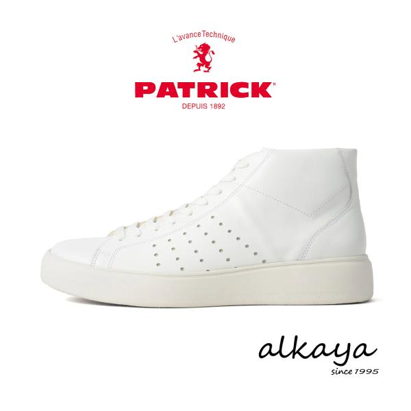 PATRICK (パトリック)ROBION-H (ロビオン・ハイ)WHT (ホワイト) 素材 ・アッパー：ステアレザー・アウトソール：ゴム靴・シューズ・スニーカー・shoes・sneaker・国産・日本製・メイドインジャパン・メンズ・レディース