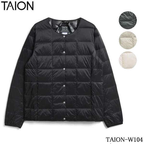 WOMEN】ベーシック クルーネックボタン インナーダウンジャケット(TAION-W104)TAIONの定番、ベーシックインナーダウンは、ジャケットやコートの下に着るのはもちろん、Tシャツ・シャツ・パーカーなどの上にも気軽に羽織れる、軽くて...