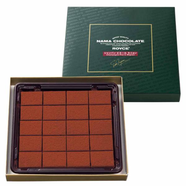 【商品名】生チョコレート　シャンパン【内容量】２０粒【原材料】生クリーム、砂糖、ココアパウダー、カカオマス、全粉乳、ココアバター、香料、乳化剤、(大豆由来) 【アレルギー品目】乳【賞味期限】到着後２０日ほど開封後は賞味期限にかかわらずお早め...