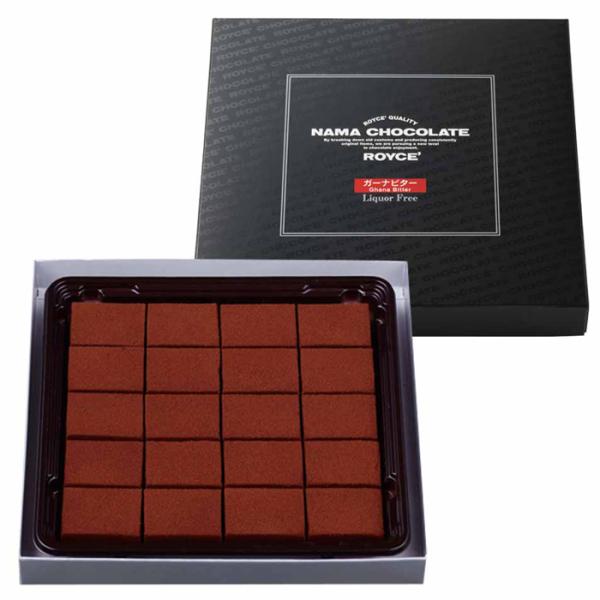 【商品名】生チョコレート　ガーナビター【内容量】２０粒【原材料】生クリーム、砂糖、ココアパウダー、カカオマス、全粉乳、ココアバター、香料、乳化剤、(大豆由来)【アレルギー品目】乳【賞味期限】到着後２０日ほど開封後は賞味期限にかかわらずお早め...