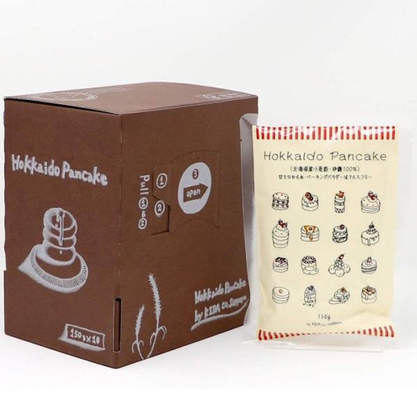 北海道産小麦粉を使用しています。手軽にもっちり、ふっくらのパンケーキを焼くことができます。どんなトッピングでも美味しく召し上がることが出来ます。1回使い切りタイプ(3枚焼けます)となっています。※ベーキングパウダーはアルミフリーです。【特徴...
