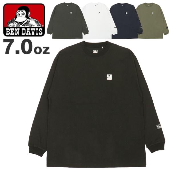 ブランド：BEN DAVIS(ベンデイビス)商品名：WIDE FIT L/S TEE (#C-25380040/#C-25780024)アイテム：Tシャツ・ロンT素材：コットン100%カラー：1.White[07](ホワイト/白)2.Bla...