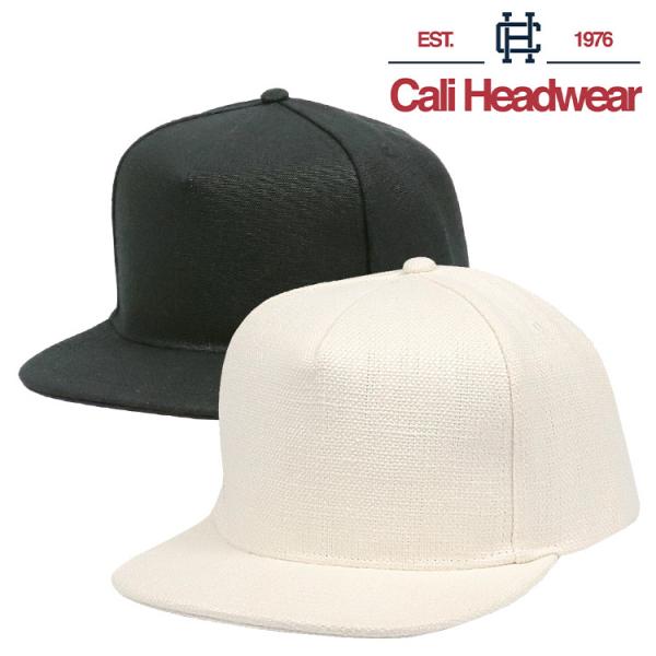 ブランド：Cali Headwear(カリヘッドウェア)商品名：5 Panel Structured Hemp Square Flat Bill Cap (#CBD5)アイテム：キャップ素材：ヘンプ100%カラー：1.Black(ブラック/...