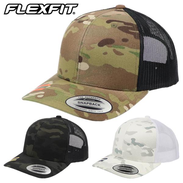 ブランド：FLEXFIT(フレックスフィット)商品名：YP CLASSICS MULTICAM RETRO TRUCKER CAP (#6606MC)アイテム：キャップ素材：ポリエステル60％、コットン39％、スパンデックス1％カラー：1....