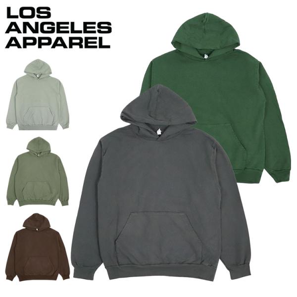 ブランド：LosAngelesApparel(ロサンゼルスアパレル)商品名：Garment Dye Heavy Fleece Hooded Pullover (#HF09GD)素材：コットン100％カラー：1.DolphinBlue(ドルフ...