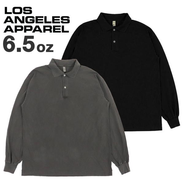 ブランド：LosAngelesApparel(ロサンゼルスアパレル)商品名：18/1 Long Sleeve Polo T-Shirt (#18417GD)アイテム：Tシャツ・ロンT素材：コットン100%サイズ：平置き実寸(cm)[身幅/肩...