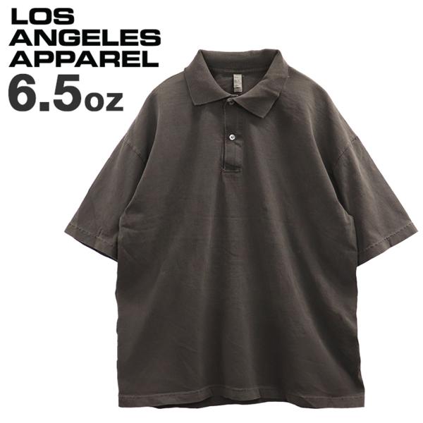 ブランド：LosAngelesApparel(ロサンゼルスアパレル)商品名：18/1 Short Sleeve Polo T-Shirt (#18412GD)アイテム：Tシャツ・ロンT素材：コットン100%カラー：Vintage Black...