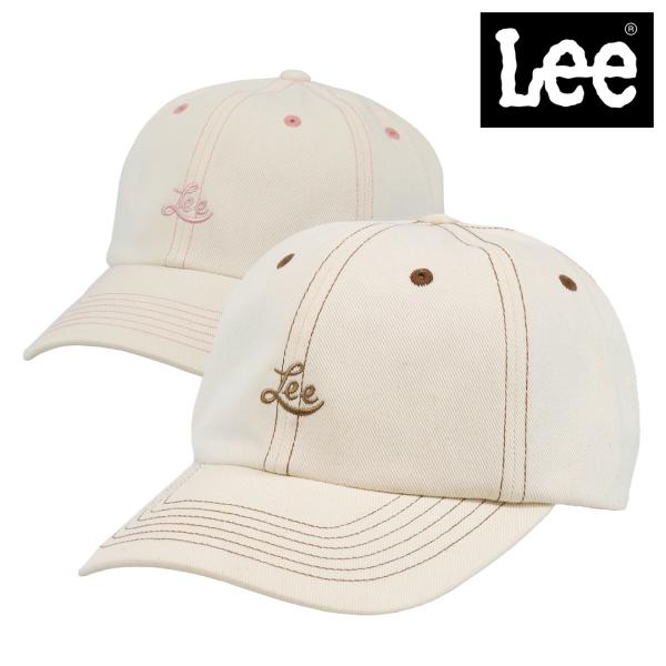 ブランド：Lee(リー)商品名：CONTRAST STITCH 6P CAP (#261-076603)アイテム：キャップ素材：コットン100%カラー：1.Ecru×Brown[91](エクリュ×ブラウンステッチ)2.Ecru×Pink[1...