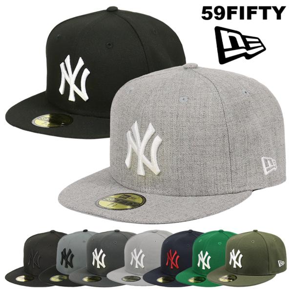 ブランド：NewEra(ニューエラ)商品名：59FIFTY(5950) NEW YORK YANKEESアイテム：キャップ素材：ポリエステル100%7.HeatherGreyはアクリル80%/ウール20%11.Navy×Cardinalはコ...