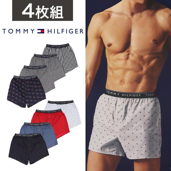 ブランド：TOMMY HILFIGER(トミーヒルフィガー)商品名：4-PACK WOVEN BOXERS (#09T4593)アイテム：下着・アンダーウェア素材：コットン100%カラー：1.YachtClubBlue[405](ネイビー系...