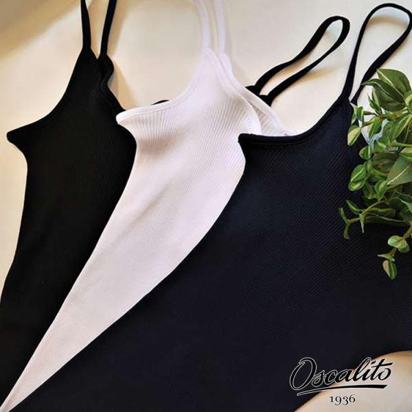 イタリア製素材：コットン100％サイズ：2サイズ（国産S-Mサイズ目安）3サイズ（国産M-Lサイズ目安）カラー：ホワイトブラックネイビーOscalitoオスカリート人気シリーズ定番のリブコットンキャミソール。シンプルなデザインだからインにも...