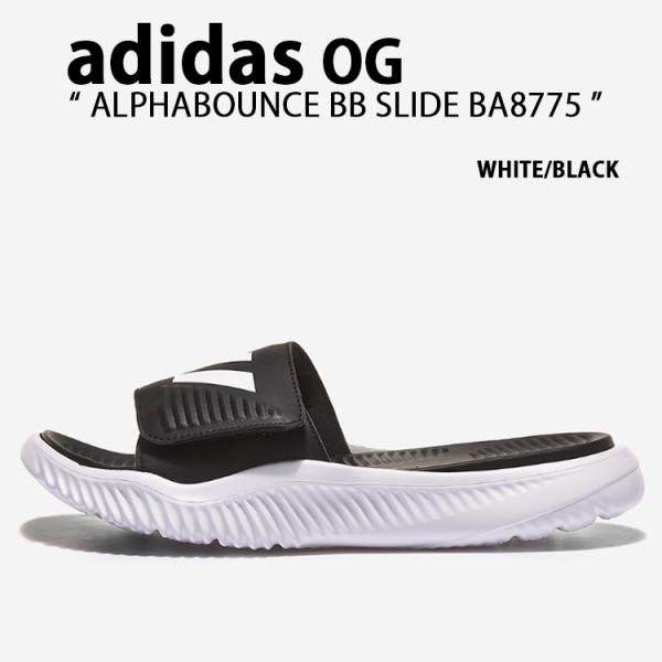 アディダス オリジナルス スリッパー アルファバウンス サンダル フットウェアホワイト コアブラック商品名 : adidas Originals ALPHABOUNCE BB SLIDE FTWR WHITE CORE BLACK BA87...