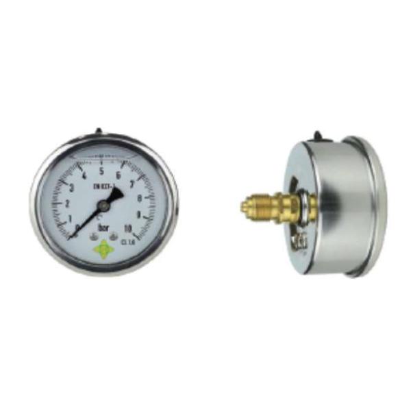 ステンレス製圧力計グリセリン入り ＰＧＳ−ＧＲＤ １／４”　Ｄ型・表示径　60mm・メーカーより直送となります。ナノバブル供給器　ソウスイ　空気が根に届く　かん水　水やり　成長促進液肥混入・スプリンクラー・電磁弁・ドリップチーブ噴霧器 噴霧...