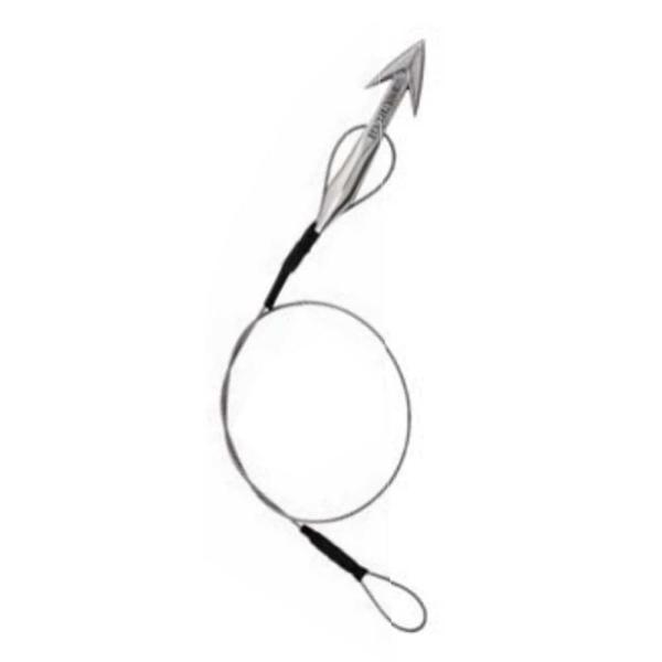 マグロ等の大型魚の取り込みに止めの一発！本格派打ち込み銛キット剣の銛刃パーツ【仕様】ステンレスダイキャスト製SUS316ワイヤー7×7／φ1.5×550ｍｍ標準装備