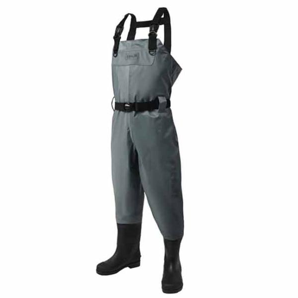 胸まで覆う万能型のチェストハイウェーダー。 胸元まで丈があるため、深い水深から浅瀬まで、海や川など、あらゆる釣り場でオールマイティーに使用できる定番のウェーダーです。 シーバス釣りで深場に立ち込む際や、湖でのトラウト釣りにも最適です。 堤防...