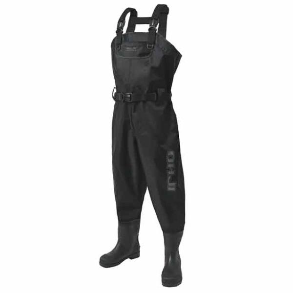 胸まで覆う万能型のチェストハイウェーダー。 胸元まで丈があるため、深い水深から浅瀬まで、海や川など、あらゆる釣り場でオールマイティーに使用できる定番のウェーダーです。 シーバス釣りで深場に立ち込む際や、湖でのトラウト釣りにも最適です。 堤防...