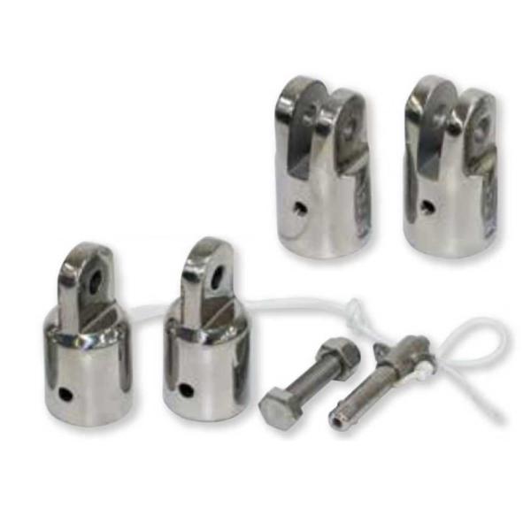 開閉したい場所のレールを切断し、切断面に簡単に取り付けできる金具セットリリースピンも付属。アウトサイド仕様はボルトナットまたはリベットで固定できます【注意事項】画像は代表画像となります