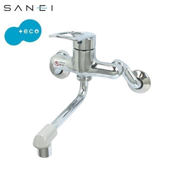 キッチン用のシングル混合栓です。水ハネが少ない泡沫吐水タイプ。エコ位置クリックでお湯が出ない位置をお知らせし、スマートにお湯のムダ使いを防ぎます。
