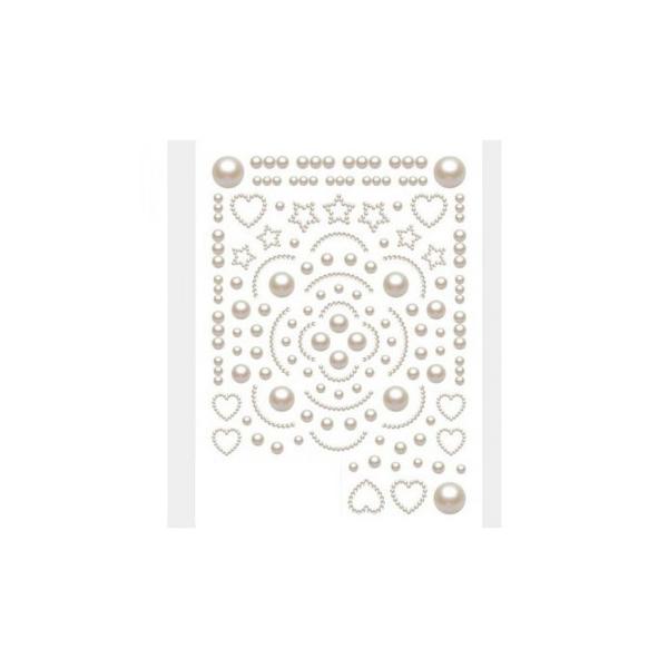 リアルな小粒パールを表現した繊細で上品なパールシールです。