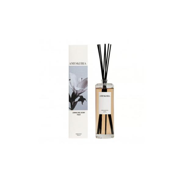 夢の中で出会った良い香りは幸せの前兆と言われているそう。心地よい夢の風景に寄り添う、花と草木の穏やかな香りを表現しました。琥珀色の液体とおぼろげな夢の色を連想させる淡いパッケージが上品さを演出してくれます。