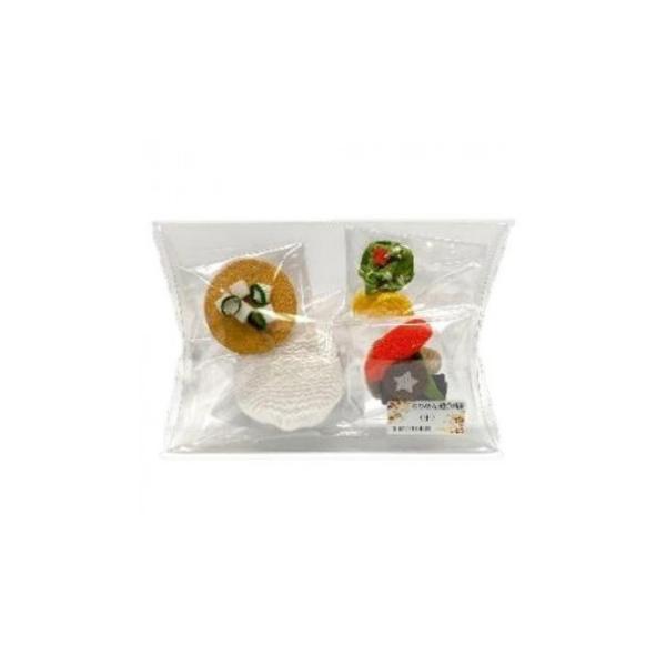 ちりめん細工で作られた精進料理です。手間いらずで飾っていただけます。全てが手作りで温かみのある作りです。