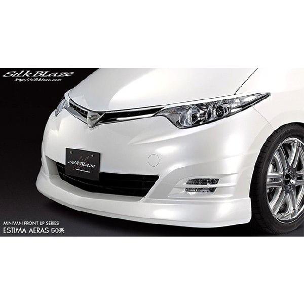 メーカー：K'SPEC　ケースペックブランド：SILKBLAZE　シルクブレイズシリーズ：MINI-VAN LIP　ミニバンフロントリップ商品：アイライン（左右２点１台分）材質：FRP（未塗装） 状態：新品未使用■適合車種車種：50エスティ...