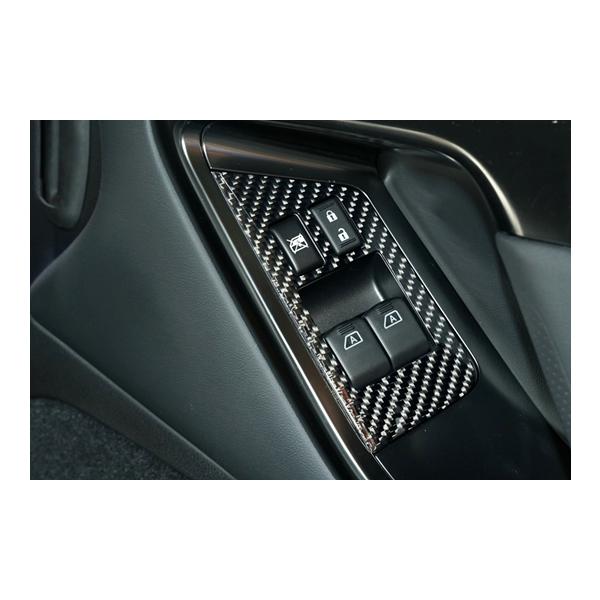 メーカー：RSW　アールエスダブリュー商品：ウィンドゥスイッチパネル（左右セット）材質：綾織りブラックカーボン（クリアー塗装仕上げ）取付：付属の両面テープにて施工状態：新品未使用■適合車種車種：GT-R型式：R35年式：MY17〜（2016...