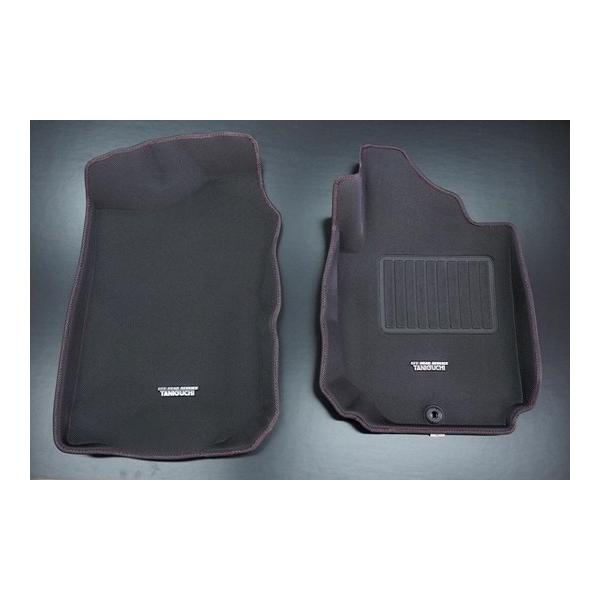 メーカー：オフロードサービス タニグチ　TANIGUCHI商品：立体ラバーマットｘフロント２Pセット材質：特殊ラバー（ブラックｘレッドステッチ）状態：新品未使用品■適合車種車種：ジムニー　JIMNY型式：JB23/KB33/JB43駆動：A...