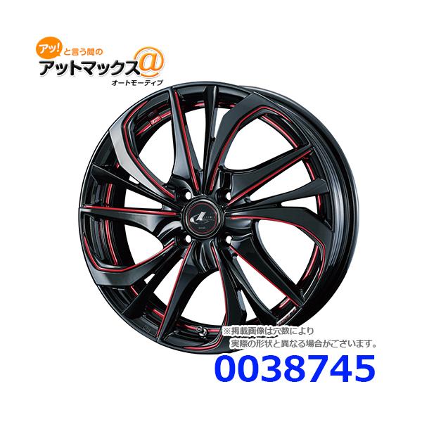 LEONIS TE レオニス  ティーイー[16×5.0J +45 4H PCD100 BK/SC RED]