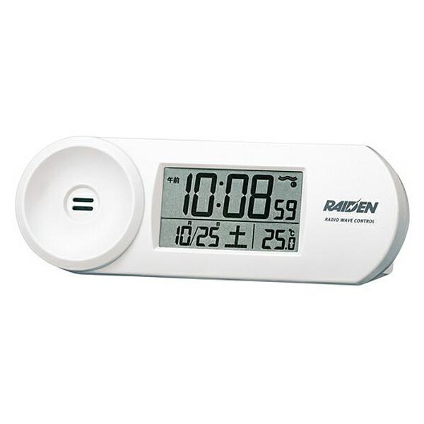 SEIKO(セイコー) RAIDEN(ライデン) 目覚まし時計 クォーツ時計 デジタル 大音量 NR532W　のスペックサイズ 縦 51 × 横 144 ×奥行 42 (mm) 90g素材 プラスチック枠 （白パール塗装 ）前面：ガラス機能...
