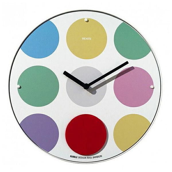 レキサイト(REXITE) 掛け時計 アプンタメント バブル (APPUNTAMENTO BUBBLE) 振り子時計 大型 正規品 直輸入 イタリア デザイン ポップ 水玉 おしゃれ　のスペックサイズ 直径４５×厚み５．５ｃｍ素材 プラステ...