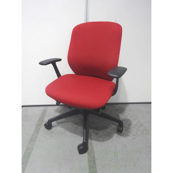 ■管理番号：2000000071759■メーカー：オカムラ■型番：C643XR FSF9■カラー：レッド /レッド■座面の高さ：SH420-520mm■座面幅：W515mm■座面奥行：D410mm■脚部サイズ：700mm■外形寸法：W642...