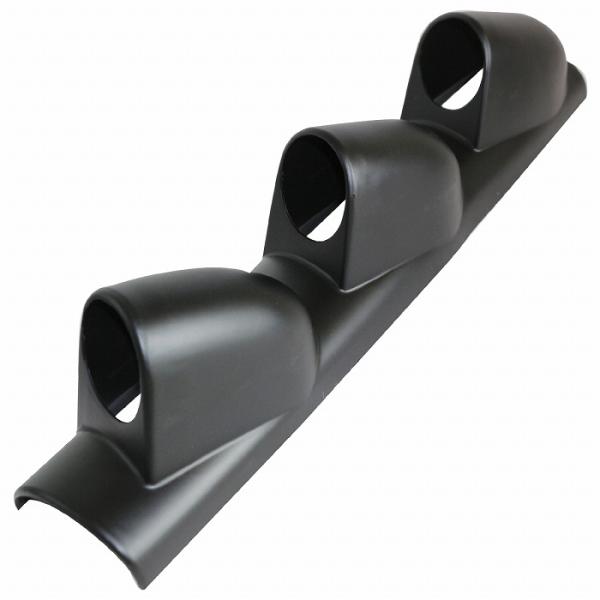 3連ピラー取付型メーターホルダーです。お気に入りのメーターを装着し、車内をスタイリッシュに！オートゲージ、ドラゴンゲージ、エプマンレーシング、デフィ、ブリッツなどのメーターにおススメです。ABS樹脂なので、比較的加工しやすい素材です。【注意...