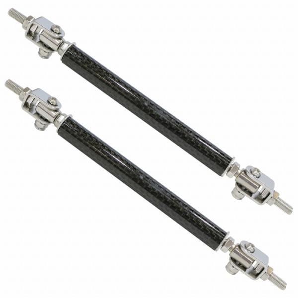 汎用のコネクションロッド75mm(ロッド部の長さ)の2本セットです。走行時のガタツキやすくなるＧＴウィング ディフューザー エアロパーツなどの固定に必需品！◆取り付け部は可動式になっているので、取り付け角度も自由に調整できます。◆ロッド両端...