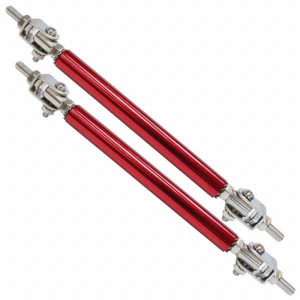 汎用のコネクションロッド75mm(ロッド部の長さ)の2本セットです。走行時のガタツキやすくなるＧＴウィング ディフューザー エアロパーツなどの固定に必需品！◆取り付け部は可動式になっているので、取り付け角度も自由に調整できます。◆ロッド両端...