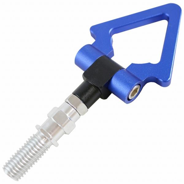 バンパーのフック用ネジ穴に取り付ける汎用ダミーフックです。装着することでレーシングカーのような外観になります。【角度調整が可能】※フック部分は無段階で角度調整が可能です。お好きな角度で固定することができます。【手軽にレーシング仕様へドレスア...