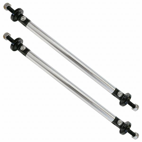 汎用のコネクションロッド145mmの2本セットです。走行時のガタツキやすくなるＧＴウィング ディフューザー エアロパーツなどの固定に必需品！◆取り付け部は可動式になっているので、取り付け角度も自由に調整できます。◆ロッド両端のネジにて長さの...