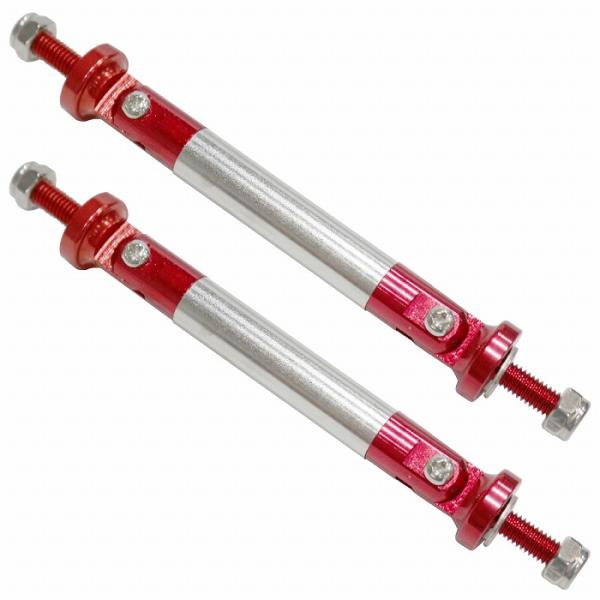 汎用のコネクションロッド145mmの2本セットです。走行時のガタツキやすくなるＧＴウィング ディフューザー エアロパーツなどの固定に必需品！◆取り付け部は可動式になっているので、取り付け角度も自由に調整できます。◆ロッド両端のネジにて長さの...