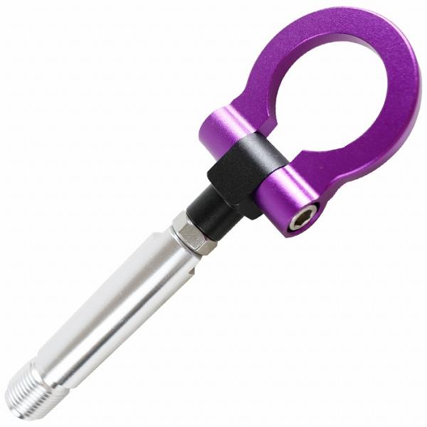 バンパーのフック用ネジ穴に取り付ける汎用牽引フックです。装着することでレーシングカーのような外観になります。また、単なるドレスアップパーツとしてだけでなく、雪道のスタックや故障車の牽引などにとても役立ちます！【角度調整が可能】※フック部分は...