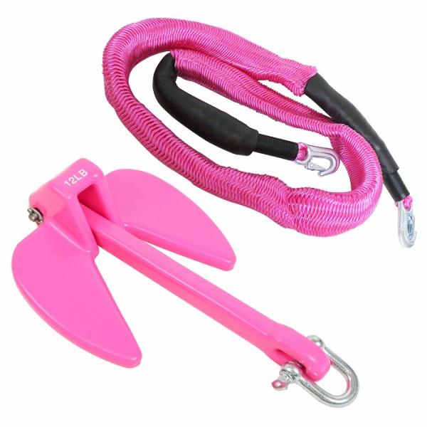 PVCアンカーと伸縮アンカーロープのお得なセットです♪ＰＷＣ（ジェットスキー）やボートなどをアンカリングするのに便利！マッシュルーム型のアンカーより、より強力ですので少々の波や風では流されません。コンパクトで携帯性にも優れた形状です。表面に...