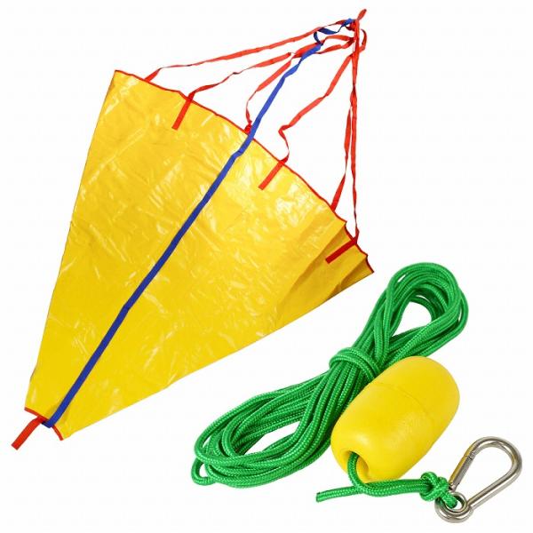 ・撥水性に優れたフロート・開閉がしやすいフック・釣果アップに活用！・耐水性抜群のシーアンカー！【セット内容】フロートロープ×1点、シーアンカー（カラー:イエロー）×1点【サイズ】LLサイズ（30ftまでの船舶に対応）（※詳細なサイズは画像を...