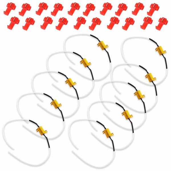 【セット内容】10W/39Ω 抵抗器 10個エレクトロタップ 20個12V車用サイズ詳細は画像をご確認ください。※抵抗器は発熱しますので、取り付け場所にはご注意下さい。※お取り付けに関しましてはサポート出来かねます。