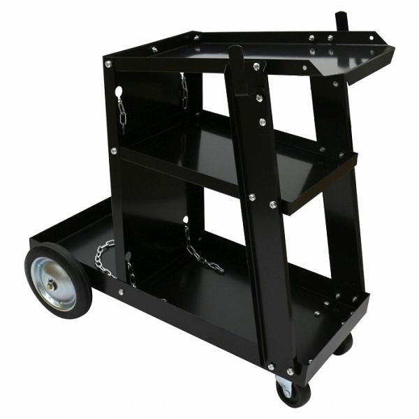 溶接機、ボンベ、工具等をまとめて収納＆移動が出来るウェルダーカートです。【収納力抜群の3段トレー】溶接機などの大きな物は上段トレーに、工具などの小さな物は中・小段トレーに収納できます。上段の左右二箇所に、コードやケーブルをひっかけておけるス...