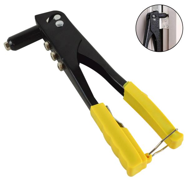 4種類のノーズピース付属！様々なサイズのリベットに対応できます。ノーズピース取り替え工具も付属！ビスやネジ、ボルトナットなどではなかなか留めづらいうすい板や鉄板を楽に接着でき、外れる心配もありません。自動車やトレーラー、家具や工具の修理など...